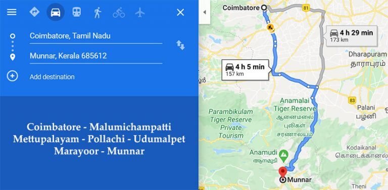Coimbatore To Munnar Vs Kochi To Munnar: Best Route?